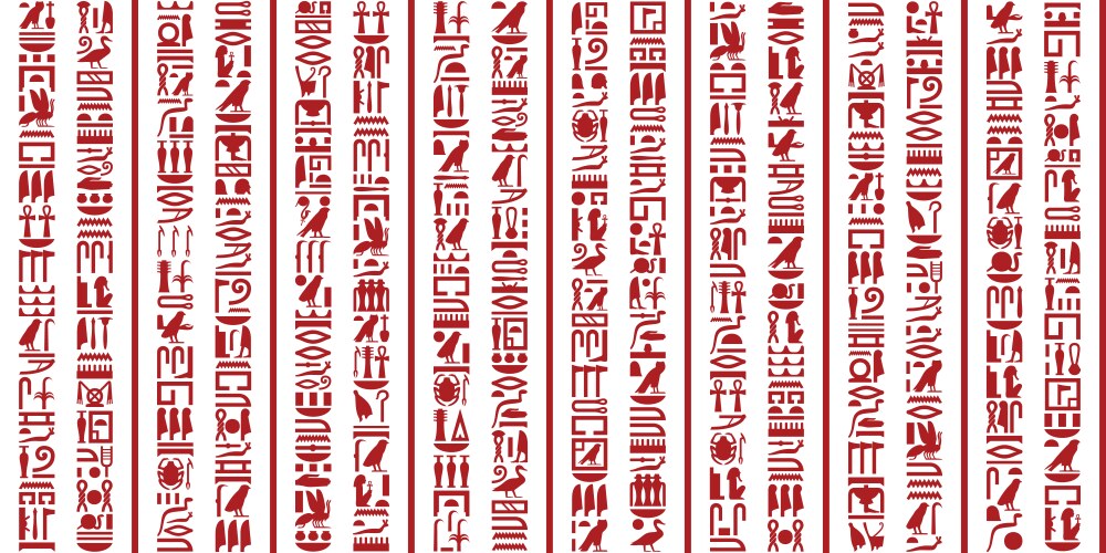 Ancient egyptian hieroglyphs and symbols Vector Image