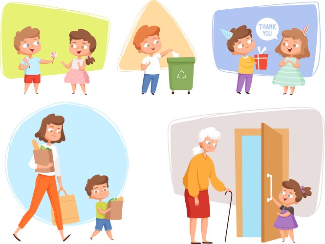 Kids Showing Respect Clipart