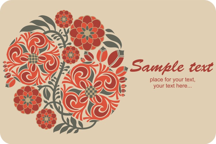 Vintage retro flower blossom Royalty Free Vector Image