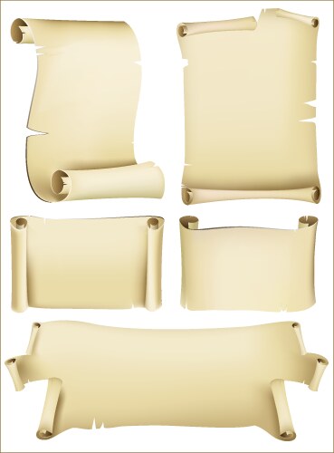 Vertical old scroll paper Royalty Free Vector Image