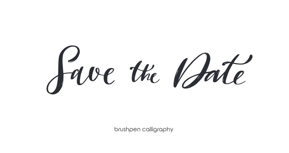 Save the date hand lettering Royalty Free Vector Image