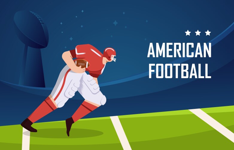 Modern and creative american football design Vector Image