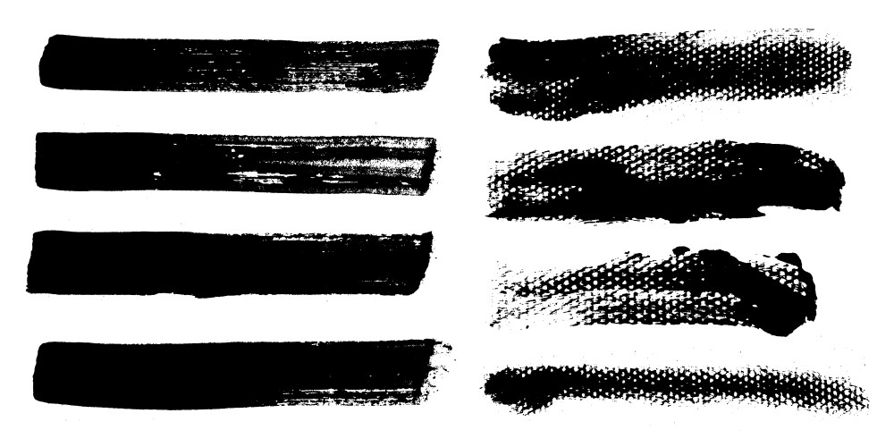 Brush strokes painted rectangles and long Vector Image