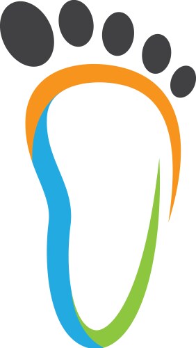 Foot podiatry logo template Royalty Free Vector Image