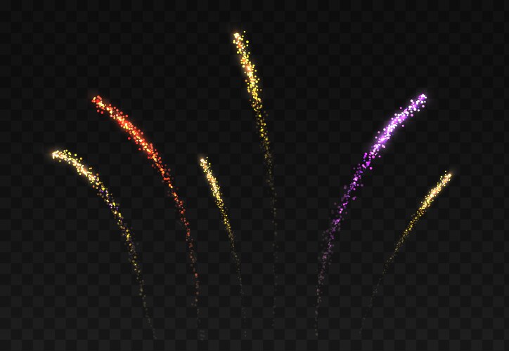 Firework peony shape burst realistic Royalty Free Vector