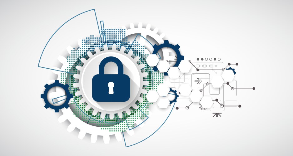 Protection concept protect mechanism system Vector Image