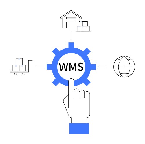 Warehouse management system and e-commerce Vector Image