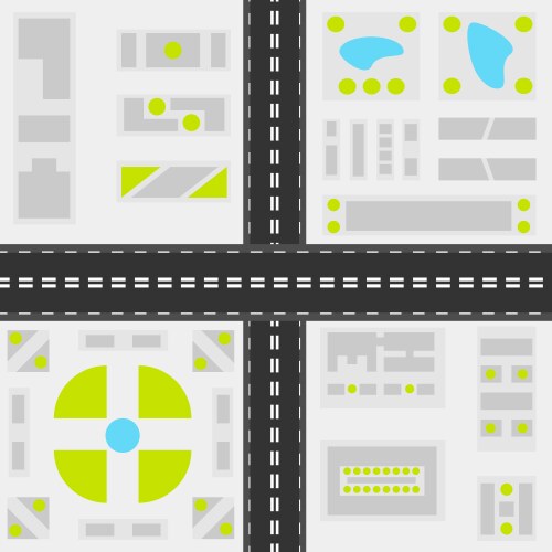 City map top view Royalty Free Vector Image - VectorStock