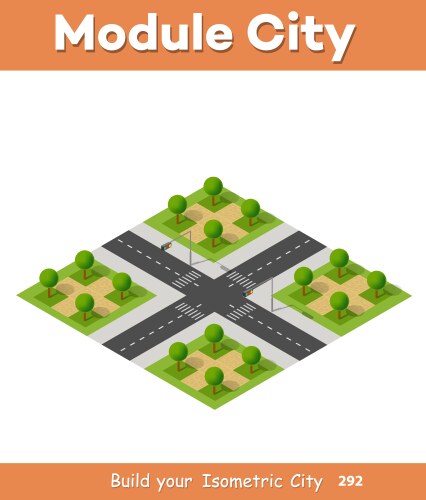 Isometric 3d set park Royalty Free Vector Image