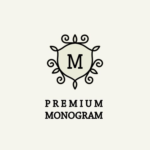 Monogram design template for two letters Vector Image