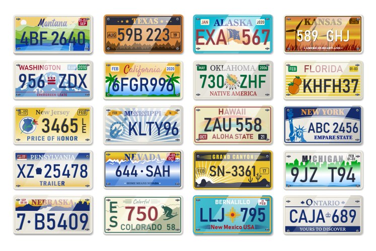 Car Number Plate Template Vector Images (over 180)