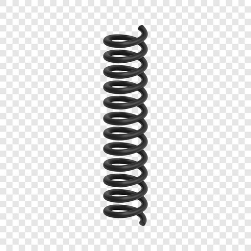 Realistic Coil Spring Cable Mockup Set Royalty Free Vector