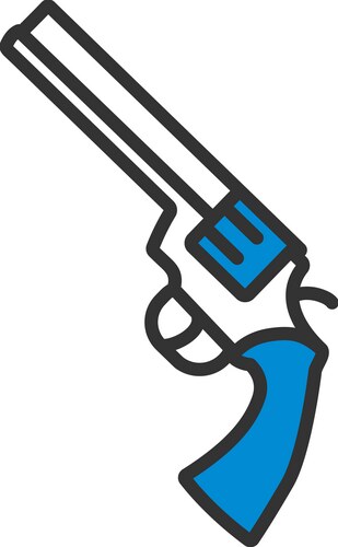 Revolver gun icon Royalty Free Vector Image - VectorStock