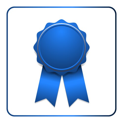Blue award badge Royalty Free Vector Image - VectorStock