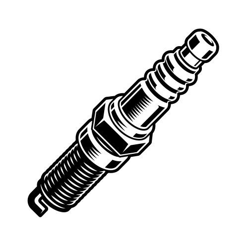 Crossed spark plugs Royalty Free Vector Image - VectorStock