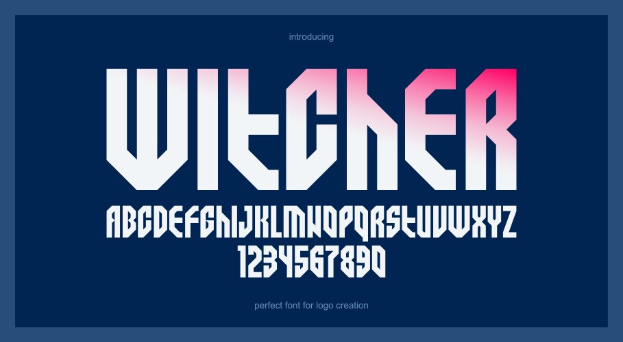 Urban tall massive geometric font for logos and Vector Image