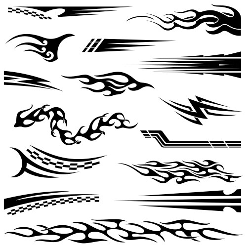 Sports stripes car stickers racing decals Vector Image