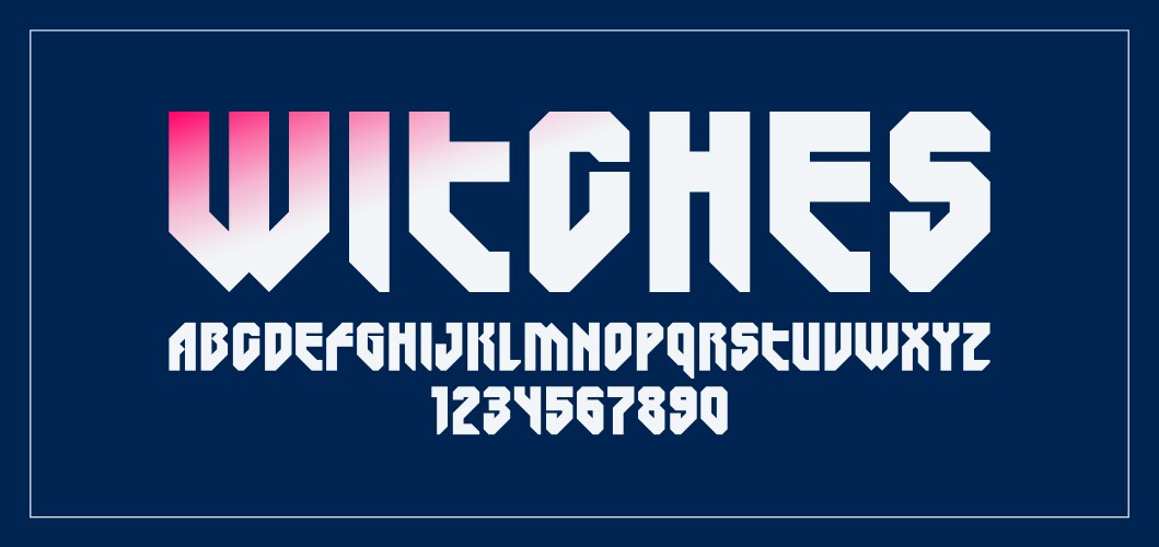 Urban massive geometric font for logos and Vector Image