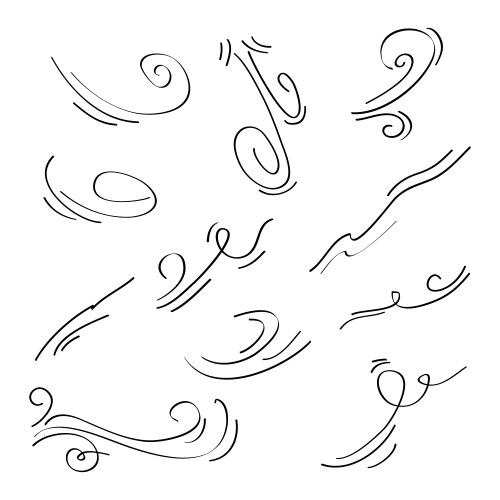 Doodle wind hand drawn style Royalty Free Vector Image