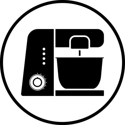 Kitchen food processor icon Royalty Free Vector Image