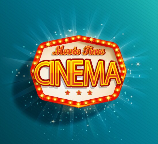 Logo for cinema hall Royalty Free Vector Image