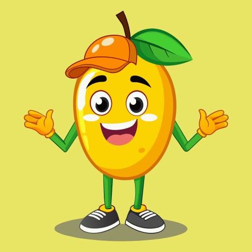 Funny mango clipart Royalty Free Vector Image - VectorStock