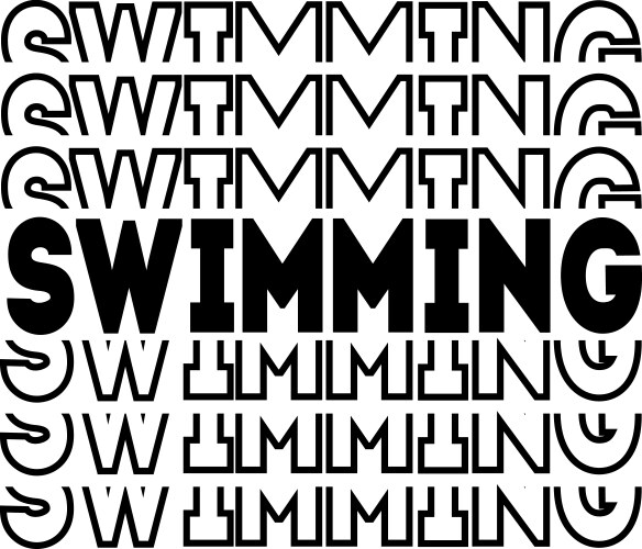 Swim squad isolated on white background Royalty Free Vector