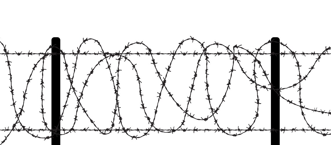 Barbed wire border Royalty Free Vector Image - VectorStock