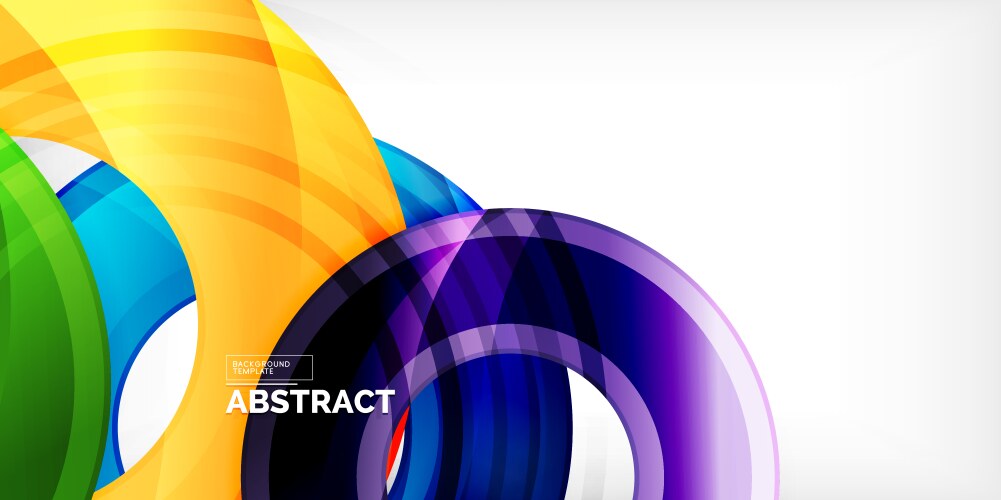 Bright colorful circles with light effects Vector Image