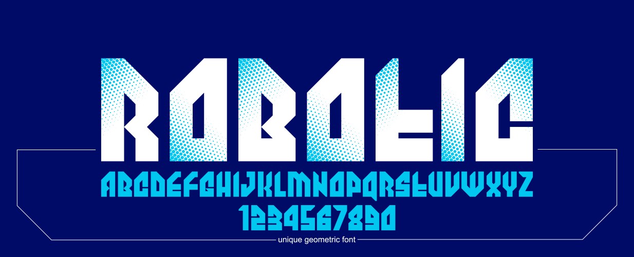 Urban tall massive geometric font for logos and Vector Image