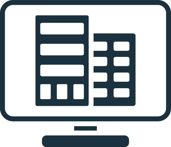 Remote access icon monochrome simple work Vector Image