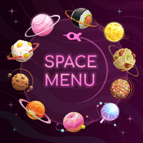 Solar system design space with planets and stars Vector Image