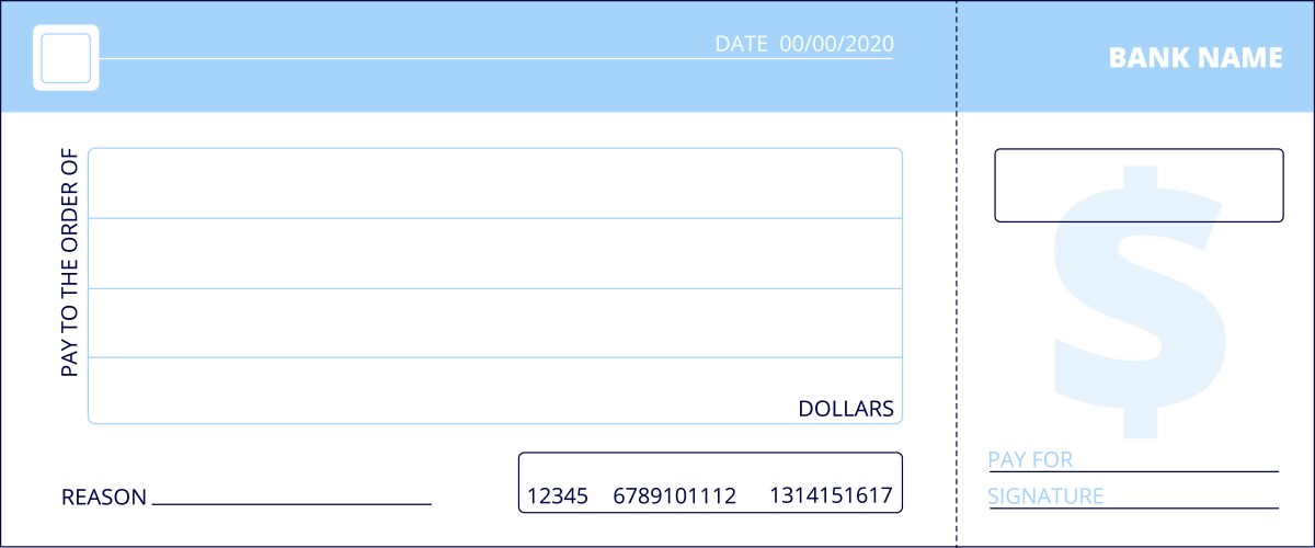 Cheque Template Vector Images (over 1,300)