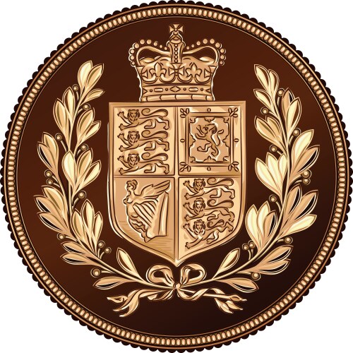British money coin george v farthing Royalty Free Vector