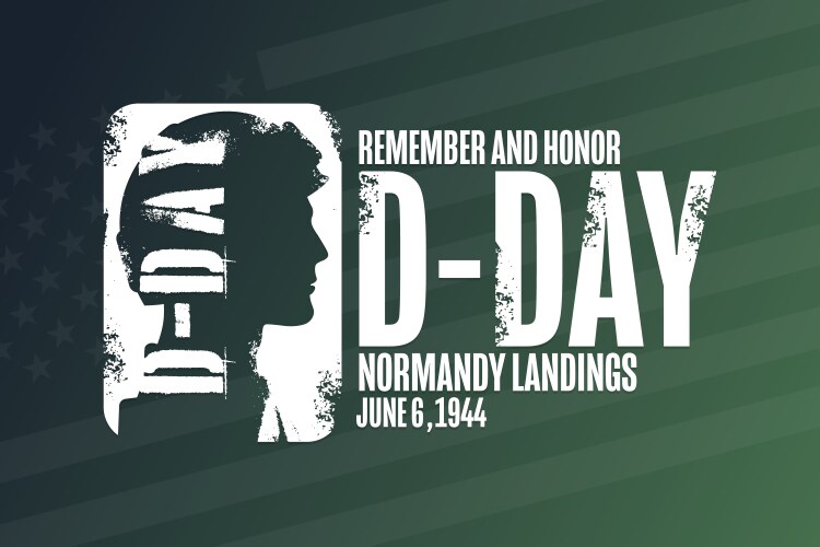 D-day logo template design Royalty Free Vector Image