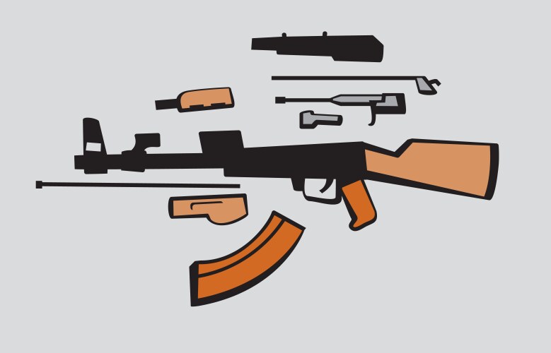 Akm guns Vector Images & Graphics for Commercial Use | VectorStock