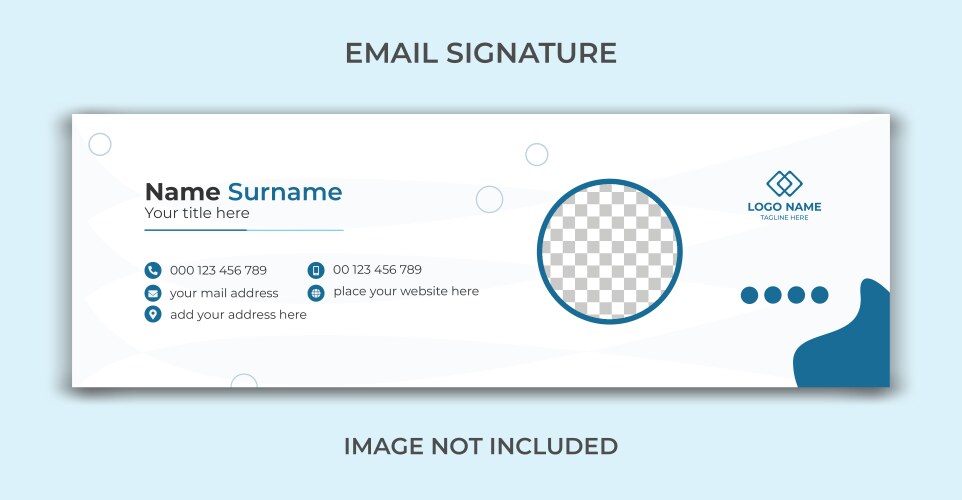 Email signature template or cover banner design Vector Image