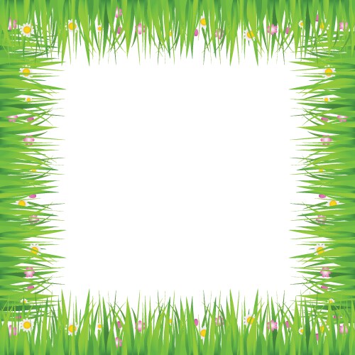 Green Grass Border Frame Royalty Free Vector Image