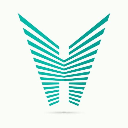 Fairytale wings fly creature symbol fantasy myth Vector Image