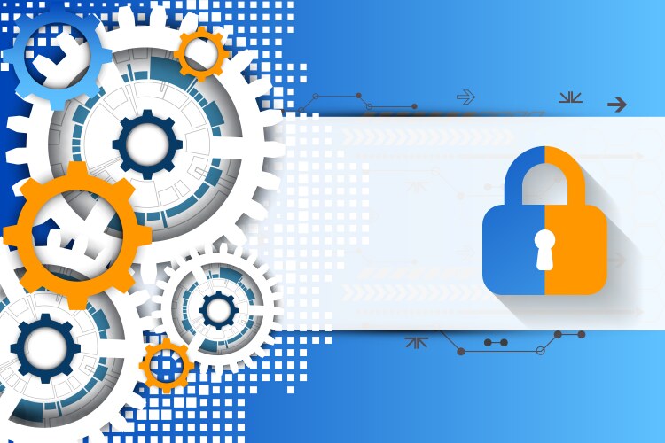 Protection concept protect mechanism system Vector Image