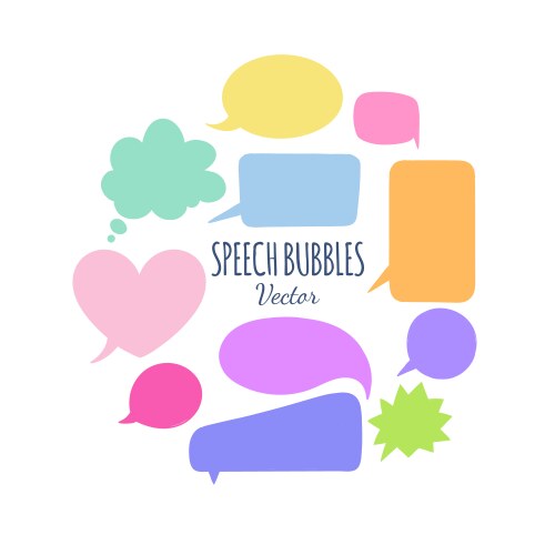 Dialog bubbles Royalty Free Vector Image - VectorStock