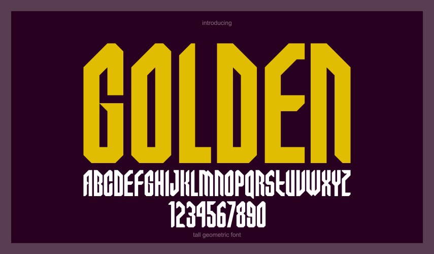 Bold and massive heavy geometric font for logo Vector Image