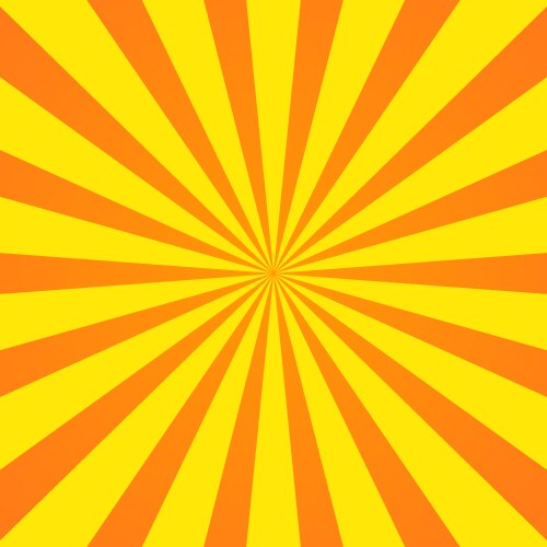 Red and orange sunburst background radial rays Vector Image