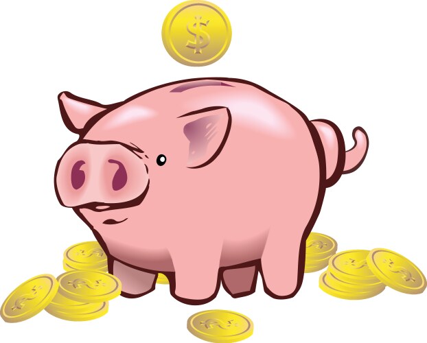 Cute pig cartoon Royalty Free Vector Image - VectorStock