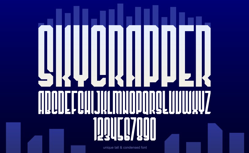 Urban massive geometric font for logos and Vector Image