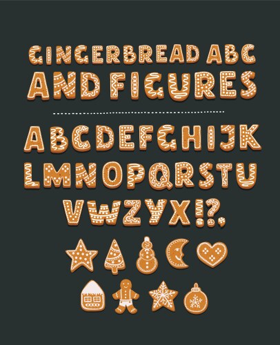 Sweet cookie font Royalty Free Vector Image - VectorStock