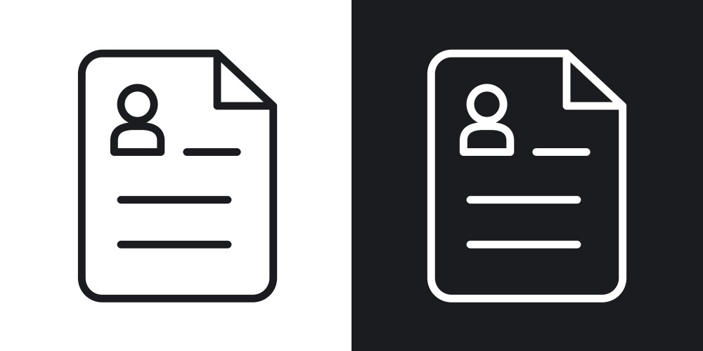 Cv icon set Royalty Free Vector Image - VectorStock