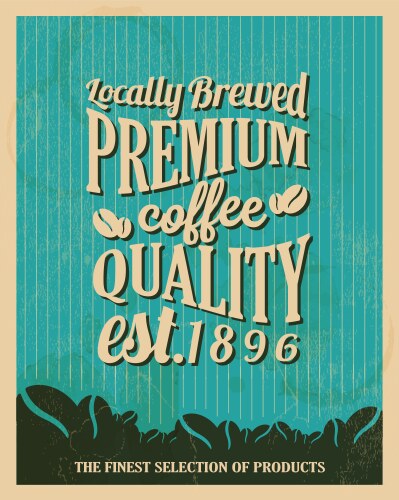 Coffee typography featuring various fonts Vector Image