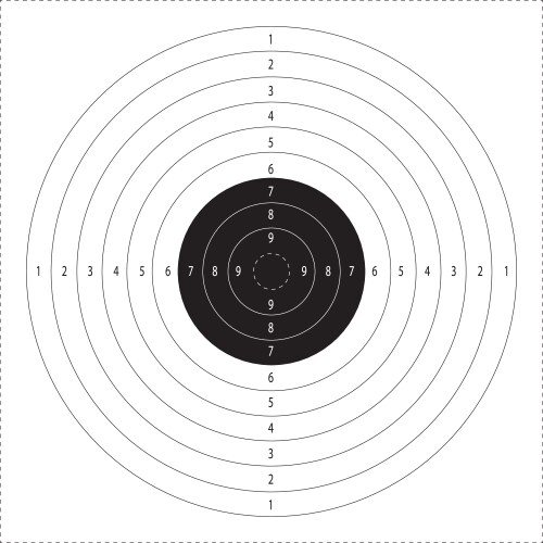 Target with bullet hole Royalty Free Vector Image