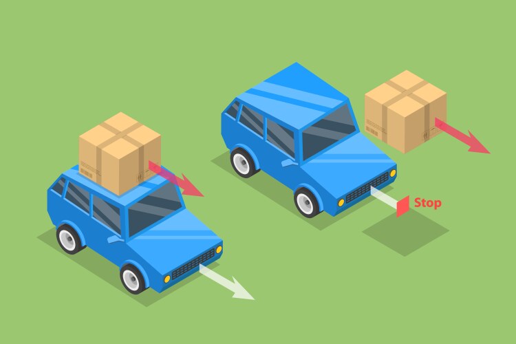 3d isometric flat of newtons Royalty Free Vector Image